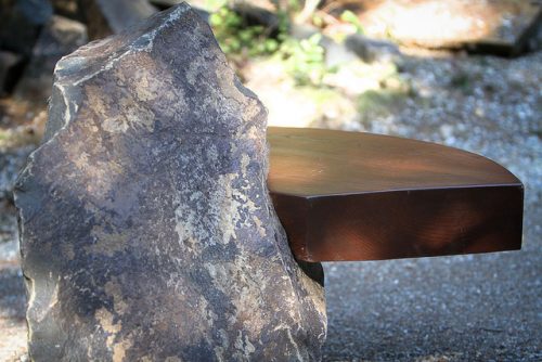 Jeff May Art / Basalt Stone Bench